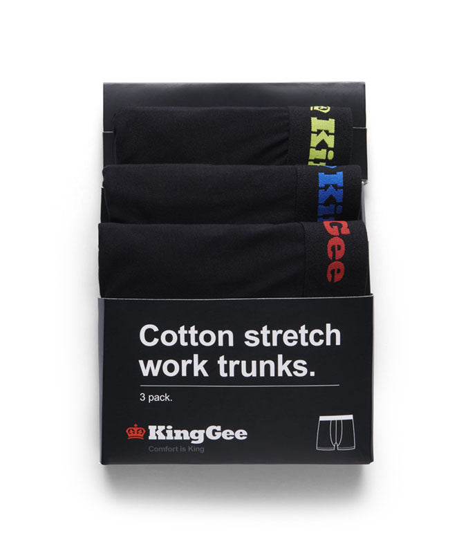 KING GEE Cotton Trunk - 3 Pack (K09023) – REDZ WORKWEAR